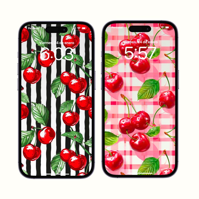 CHERRY Wallpaper Aesthetic Cherry Checkered Phone Wallpaper Cherry ...