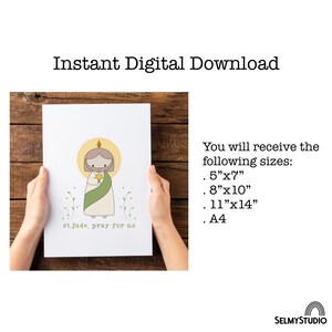 Saint Jude Thaddaeus, Printable Wall Art, Catholic SAINT Art, Saint ...