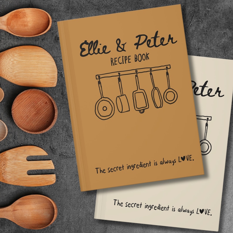 PERSONALIZED RECIPE BOOK Gift for Couples Anniversary Engagement ...
