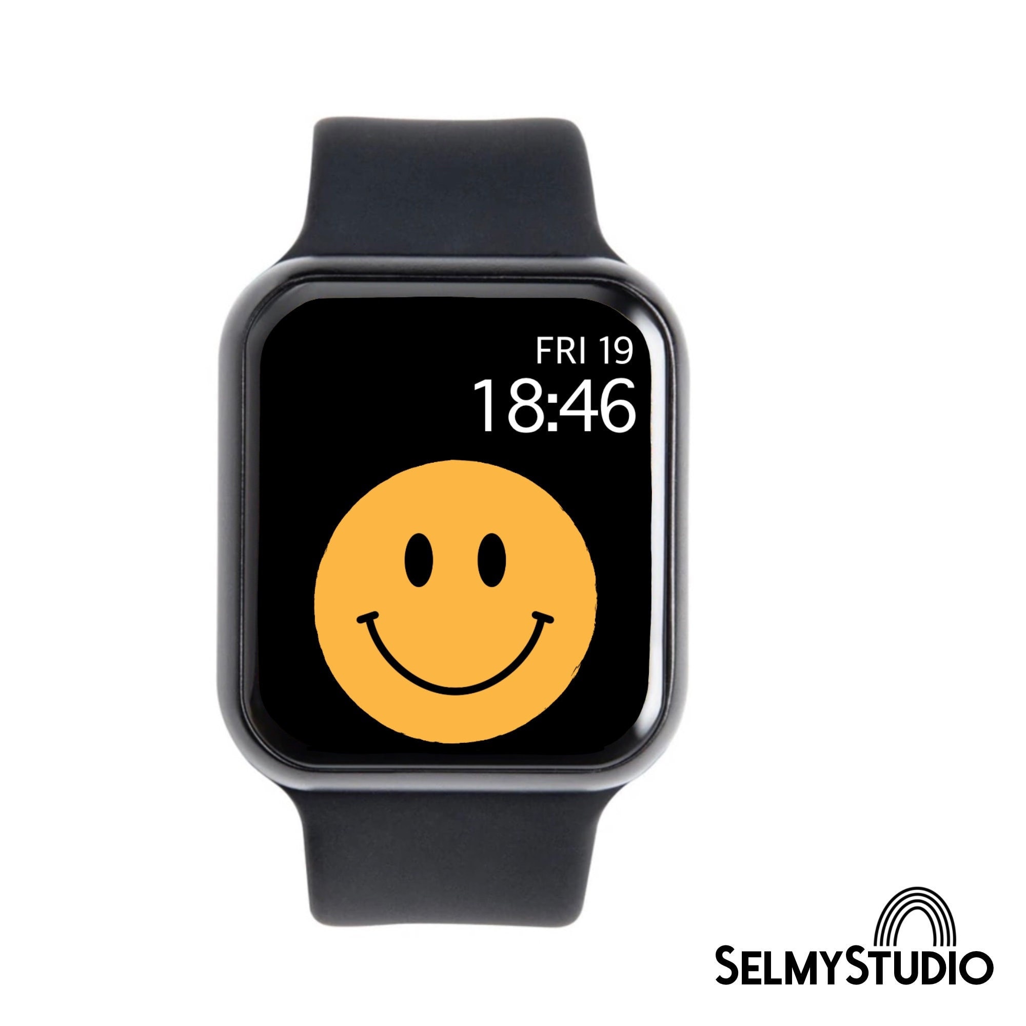 APPLE WATCH FACE Smiley Apple Watch Charms Trendy Watch - Etsy