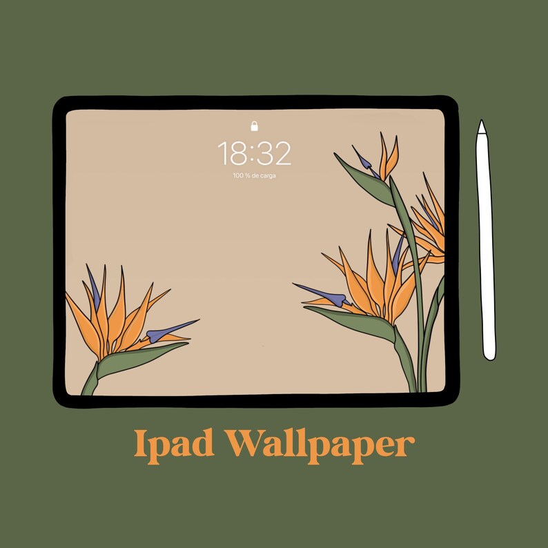 Ipad Wallpaper Floral Ipad Wallpaper Beige Ipad Background - Etsy