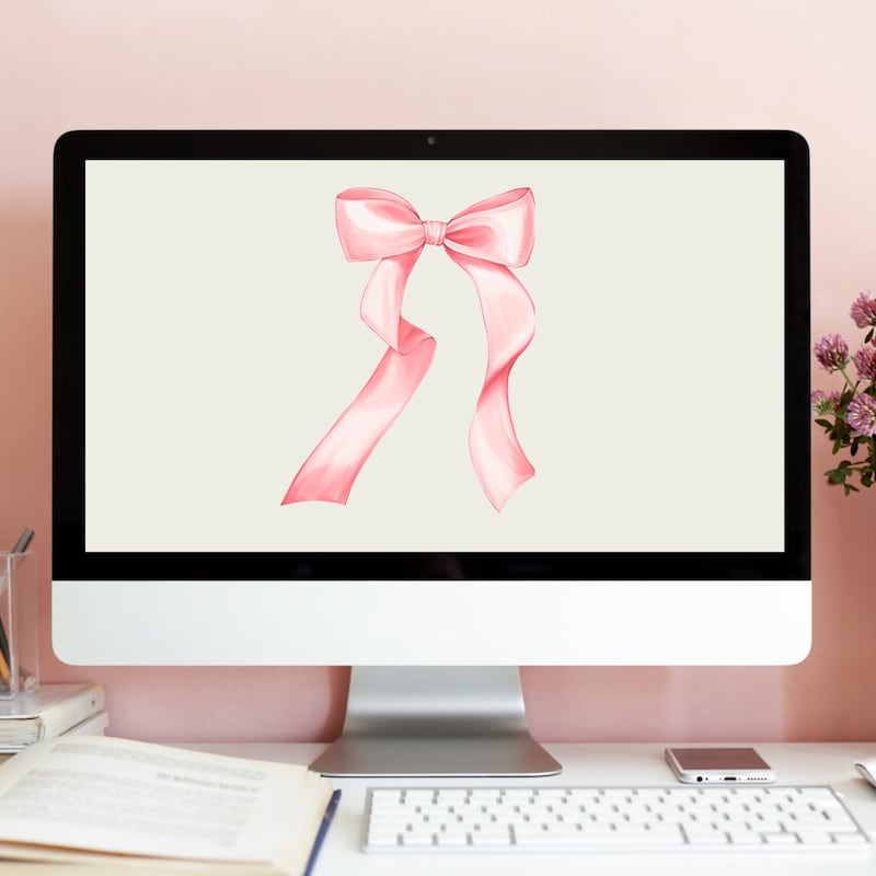 Pink Bow Wallpapers - Etsy