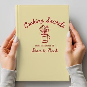 Engagement Gift Recipe Book Personalized Newlywed Gift Custom Cookbook ...