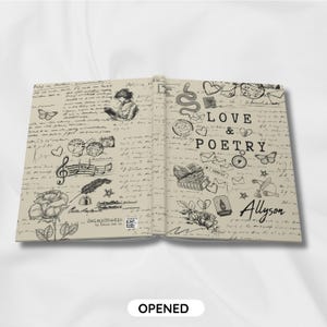 Personalized POETRY JOURNAL Custom Poem Book, WRITING Book, Poetry ...