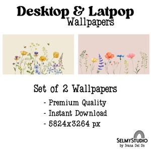 Desktop Wallpaper Wildflower Aesthetic Spring Background Flowers Laptop ...