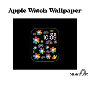 Apple Watch Wallpaper Floral Rainbow Apple Watch Face, Apple Watch Face ...