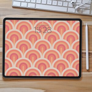 Peach Fuzz Aesthetic DESKTOP WALLPAPER Neutral Rainbow Laptop ...