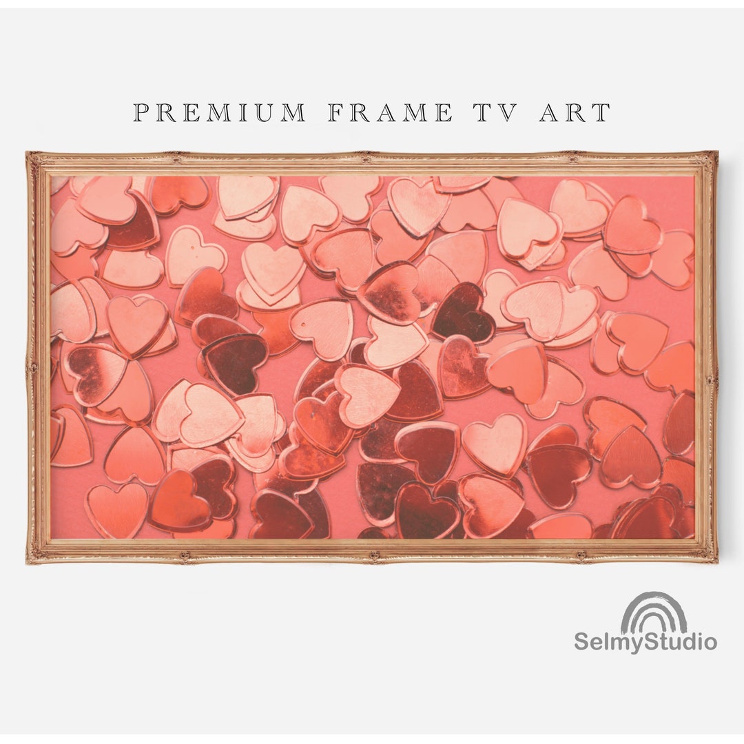 Valentines Day FRAME TV Art, Valentines Hearts Frame Tv Art, Valentines ...
