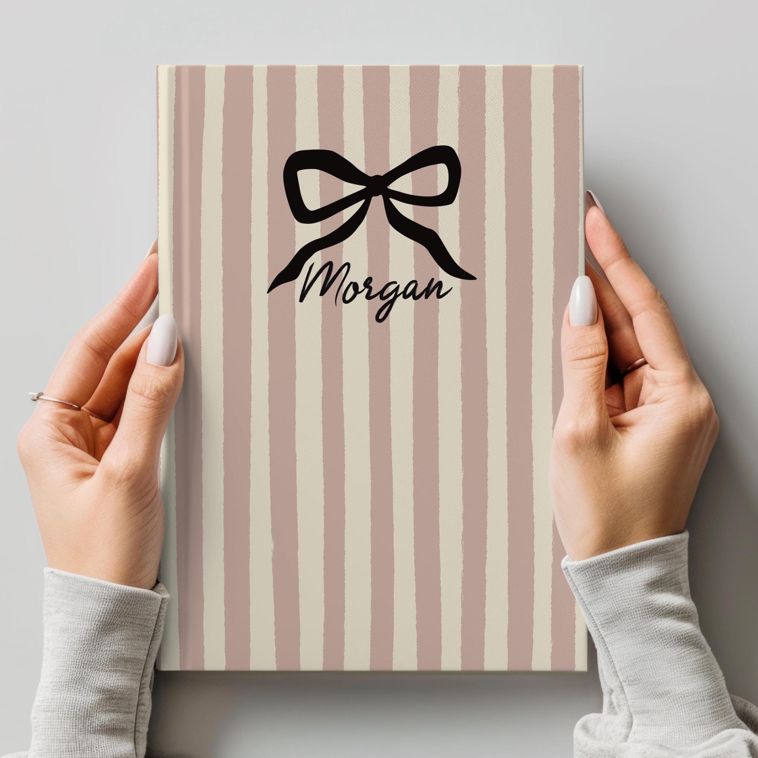COQUETTE JOURNAL Personalized Black BOW Trendy-girl Aesthetics Journal ...