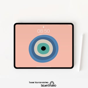 EVIL EYE Wallpaper for Your Ipad, Evil Eye Tablet Background Aesthetic ...