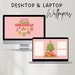 Pink Christmas Computer Desktop Background Wallpaper Organizer - Etsy