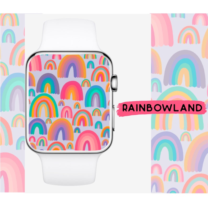 RAINBOW Apple Watch Face Wallpaper DIGITAL DOWNLOAD Apple | Etsy