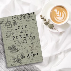 Personalized POETRY JOURNAL Custom Poem Book, WRITING Book, Poetry ...