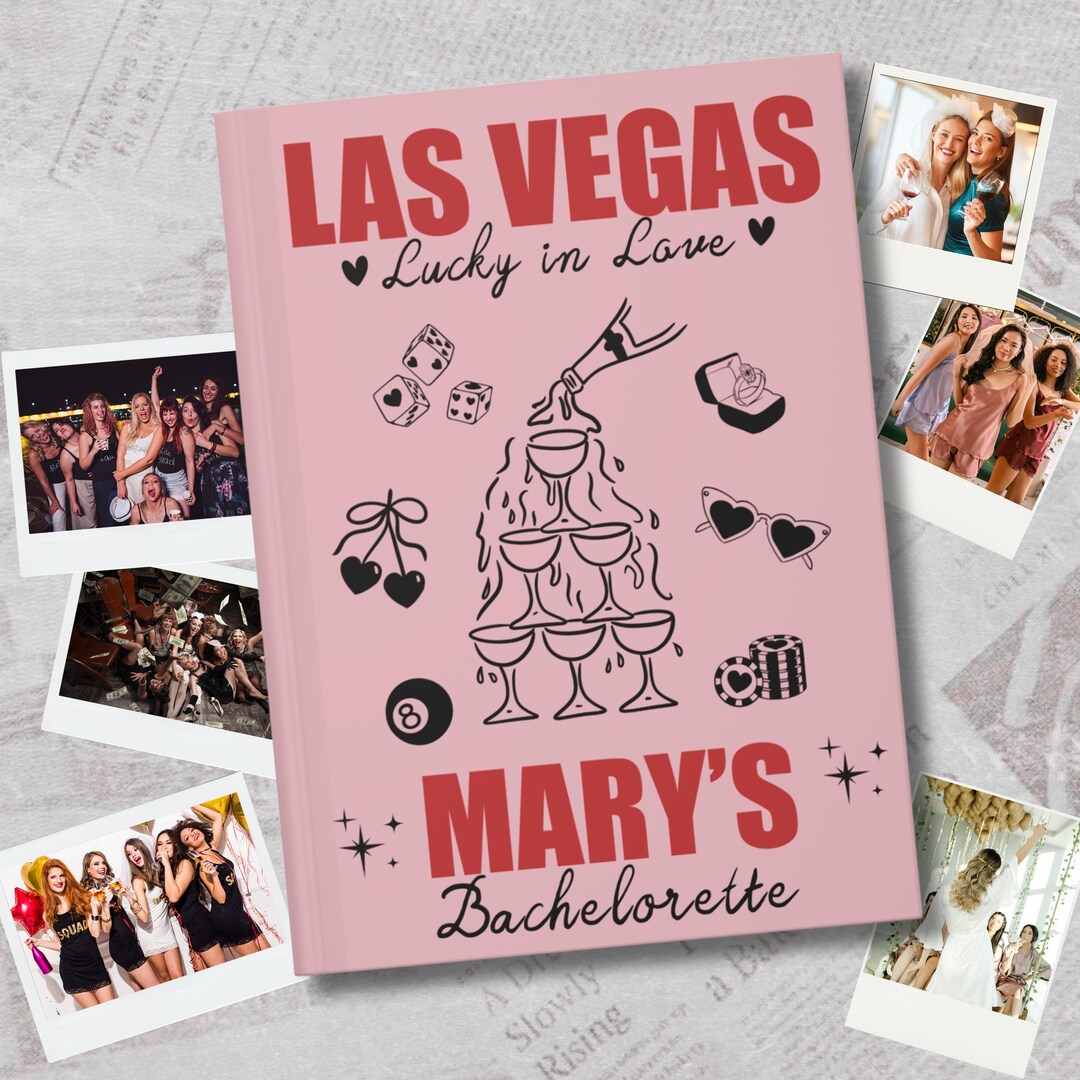 Las Vegas Bachelorette Photo Album Party Lucky in Love Memory Book ...