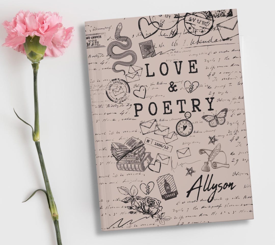 Personalized POETRY Journal, Custom Poetry Book, Personalized Notebook ...