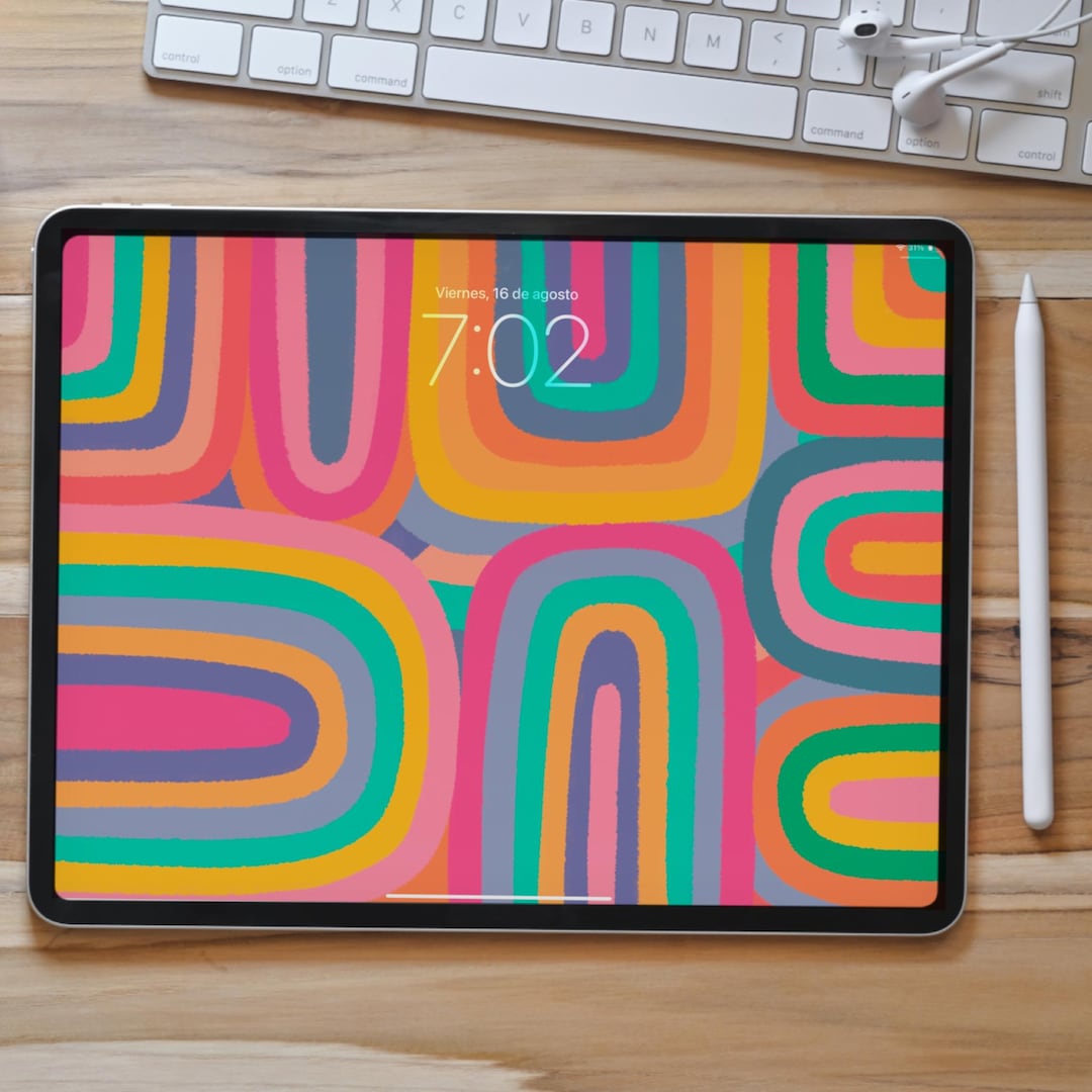 RAINBOW iPad Wallpaper, iPad Background Rainbow Wallpaper Aesthetic ...