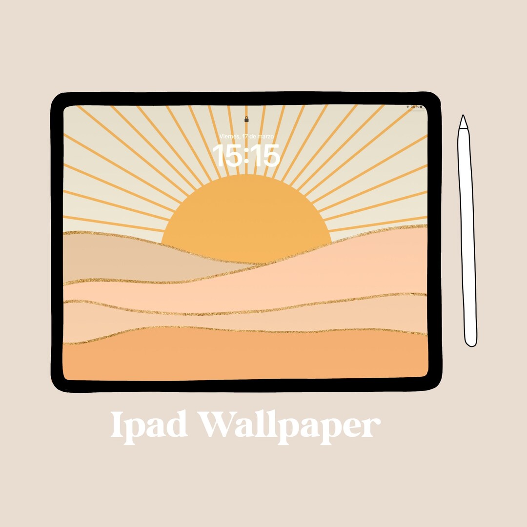 Boho Aesthetic iPad WALLPAPER, Sunrise Tablet Balcground, Tablet ...