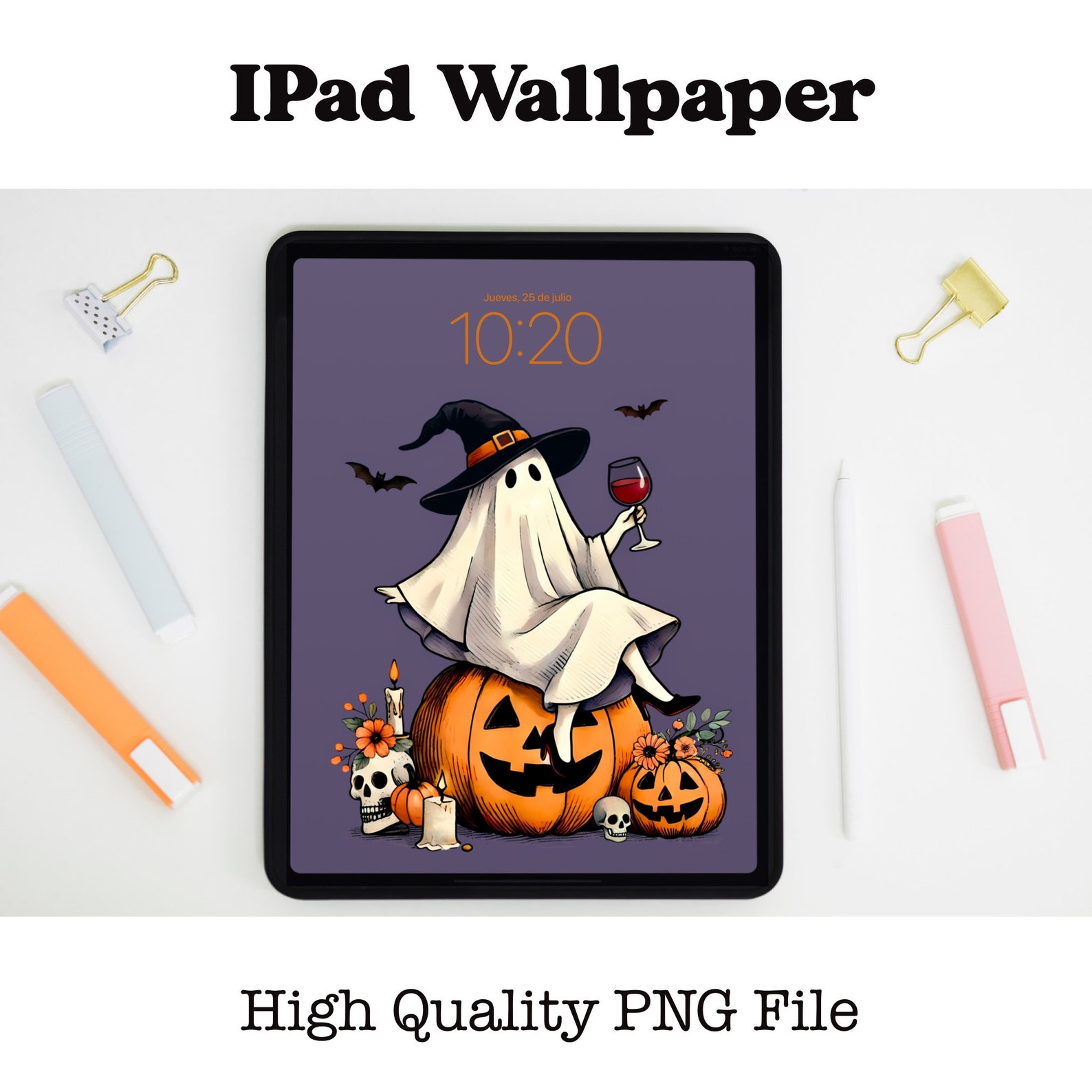 HALLOWEEN Fall iPad WALLPAPER Autumn Aesthetic Funny Ghost iPad ...