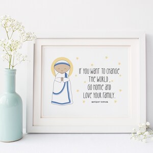 Mother Teresa of Calcutta, Catholic Print, Mother Teresa Quote ...