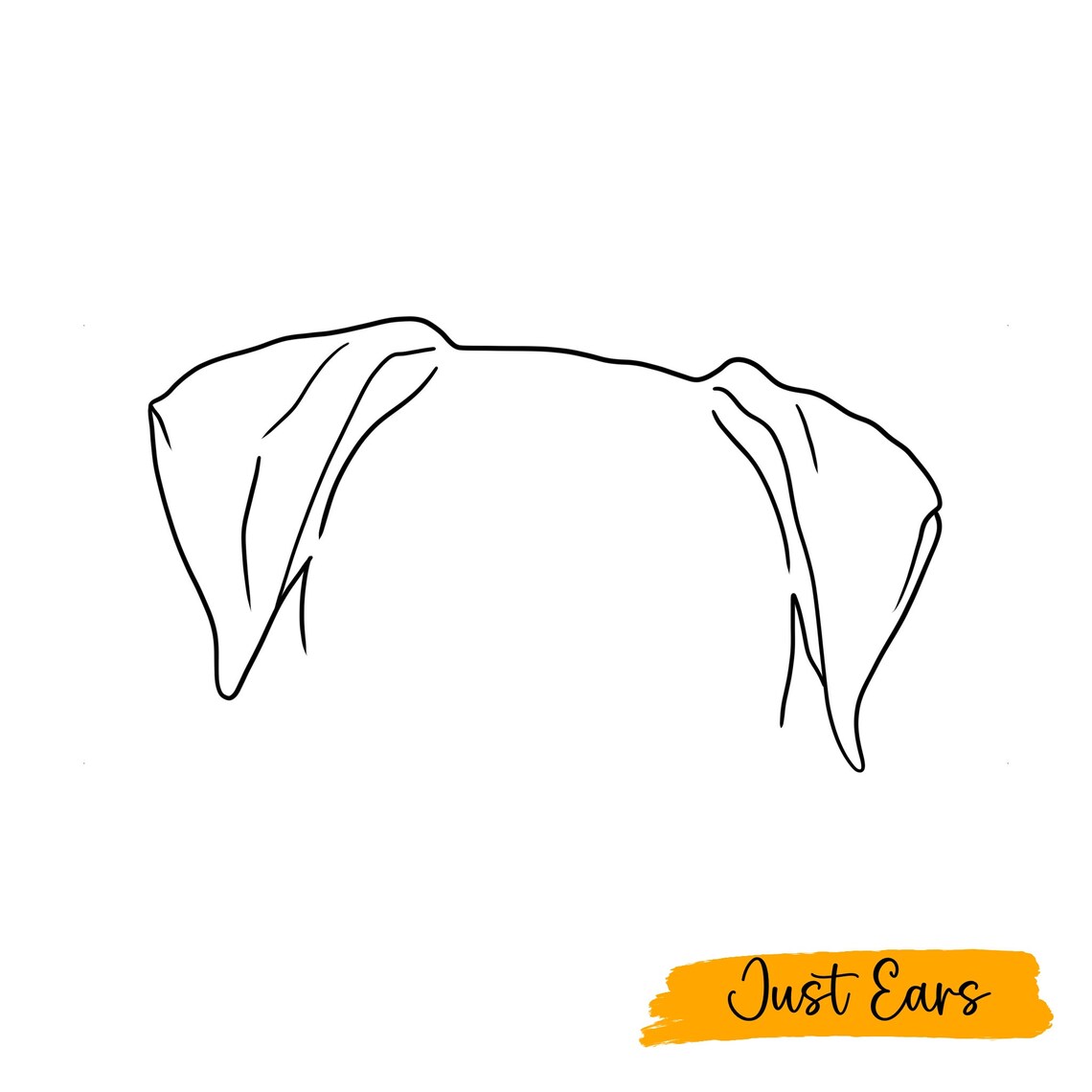 Custom PET EARS Tattoo Design Custom Line Drawing Ear - Etsy
