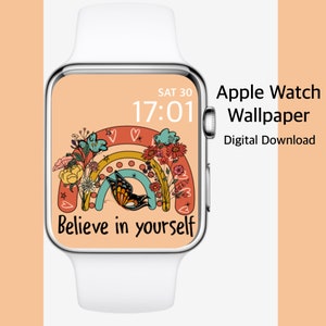 Apple Watch WALLPAPER RAINBOW Apple Watch Face Rainbow Watch | Etsy