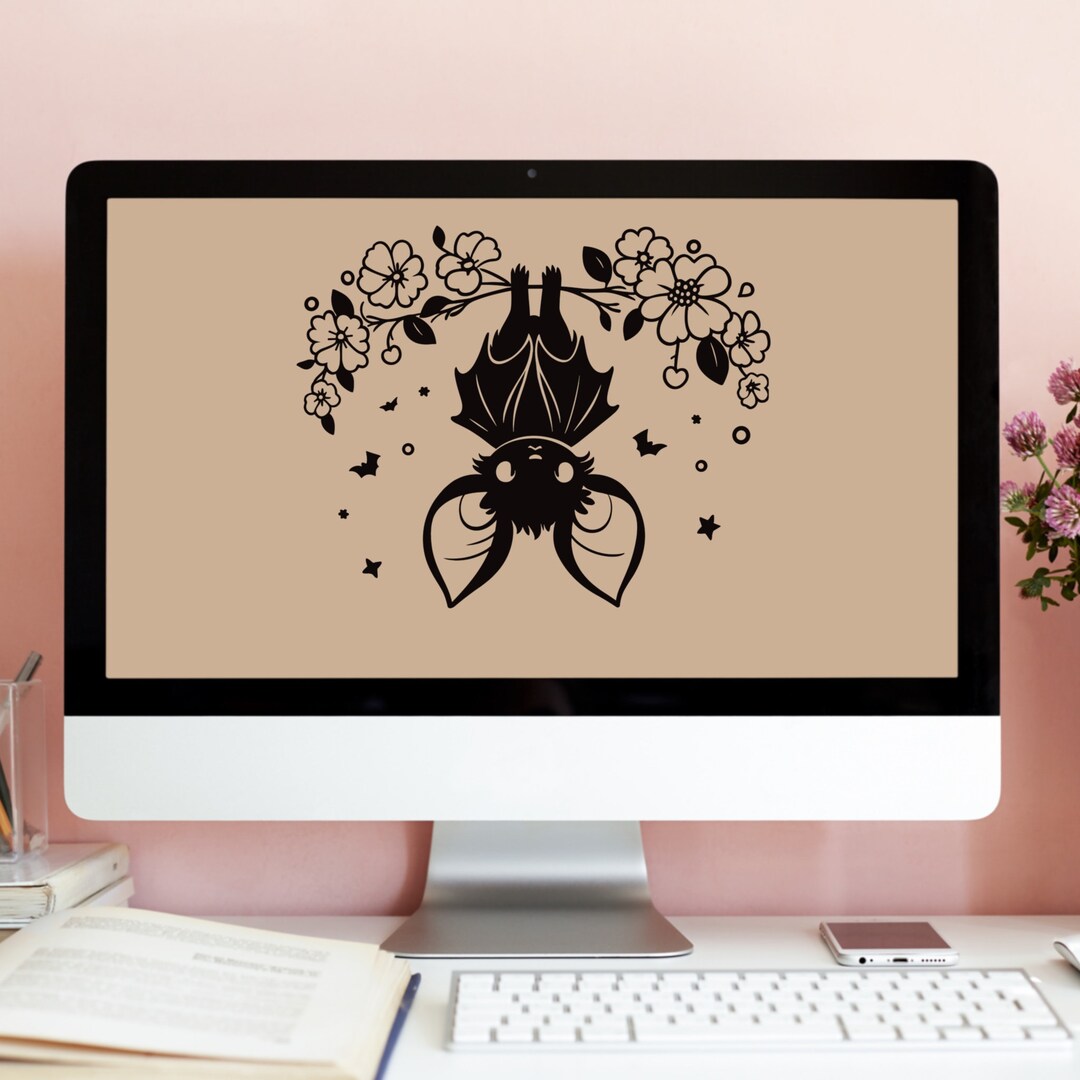 HALLOWEEN Wallpaper Cute Bat DESKTOP WALLPAPER, Bat Wallpaper Halloween ...