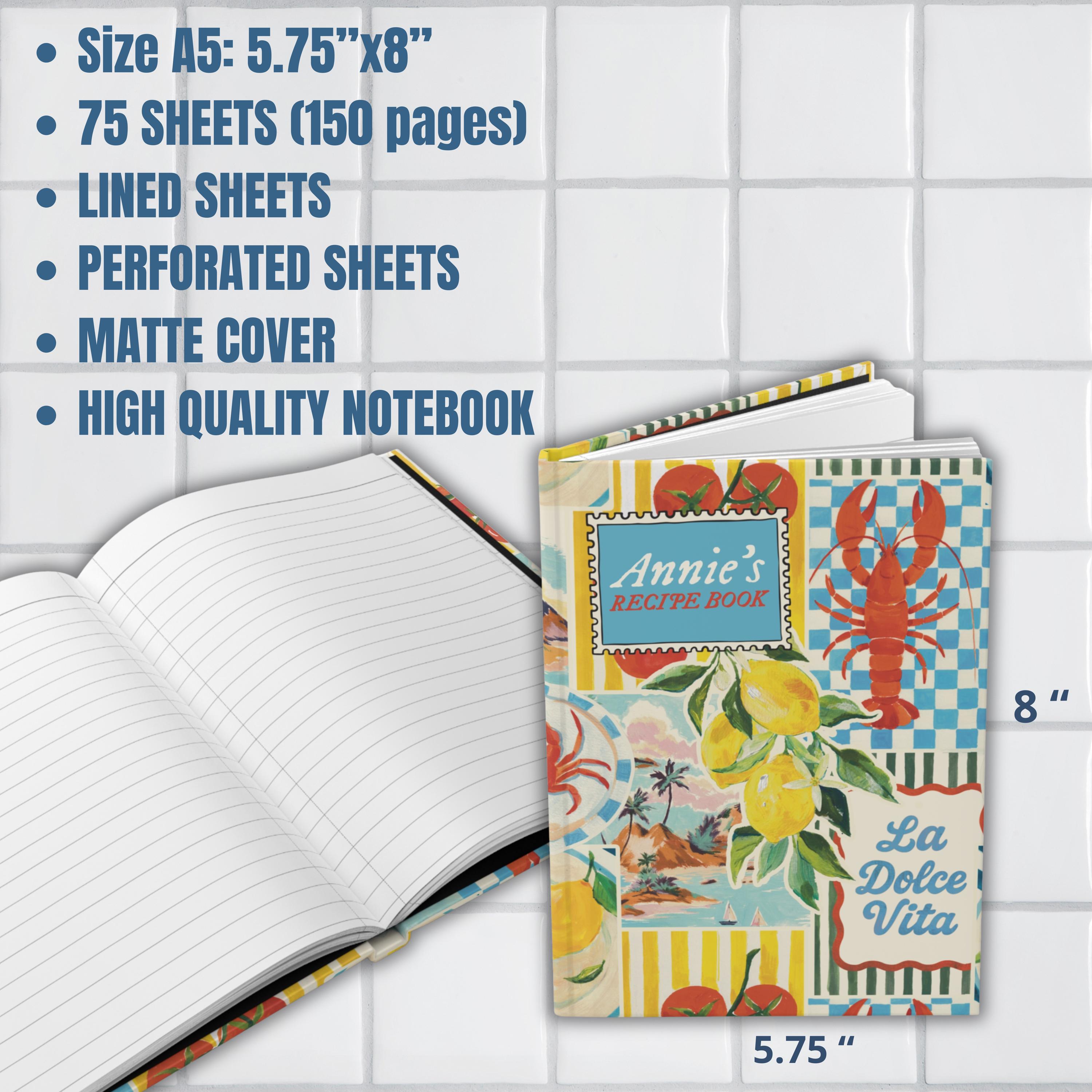 Custom Recipe Book for Own Recipes Personalized Cookbook Write Your Own ...