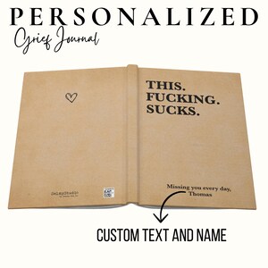 CUSTOM GRIEF JOURNAL, Personalized Memorial Journal Grief Gift, Loss of ...