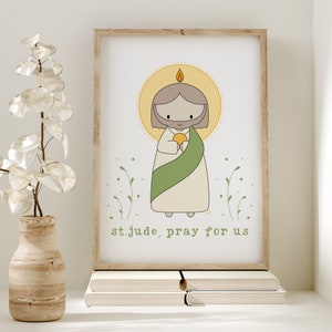 Saint Jude Thaddaeus, Printable Wall Art, Catholic SAINT Art, Saint ...