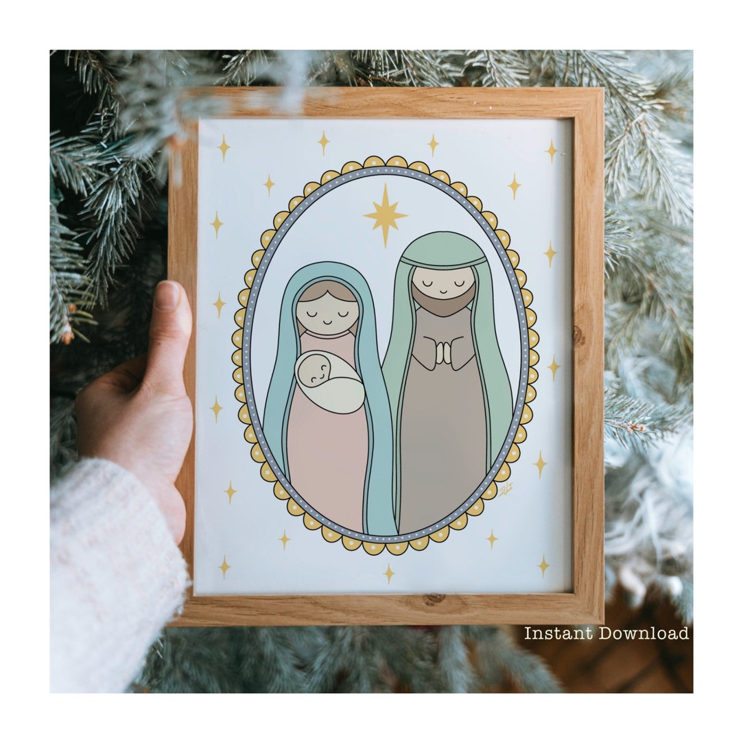 Christmas Nativity Print, Nativity Picture, Nativity Print, Nativity ...