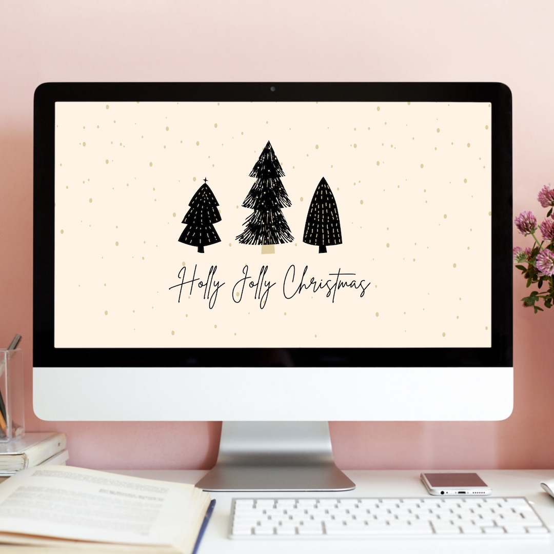 Neutral Christmas Wallpaper, Desktop Wallpaper, Laptop Wallpaper ...