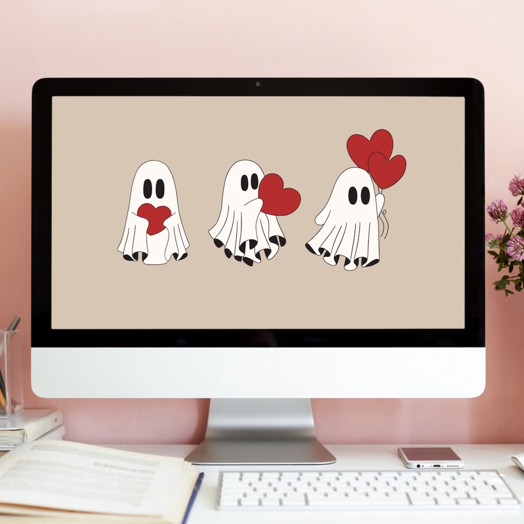 Valentines Day Computer Desktop Theme Background Wallpaper, Cute ...
