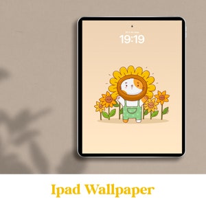 Cute Kawaii iPad Wallpaper, Kawaii Sunflower iPad Wallpaper, Kawaii ...
