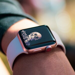 Funny Skeleton Apple WATCH Wallpaper, FALL Apple Watch Face, Autumn ...