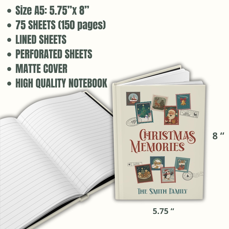 Christmas Memory Book Personalized Family Keepsake Gift - Etsy