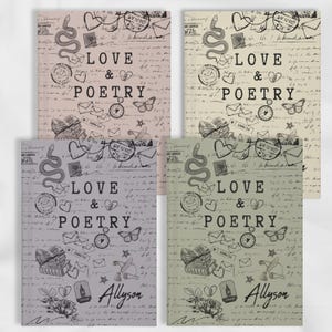 Personalized Poetry Journal Hardcover, Custom Writer Book Gift, Custom ...