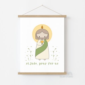 Saint Jude Thaddaeus, Printable Wall Art, Catholic SAINT Art, Saint ...