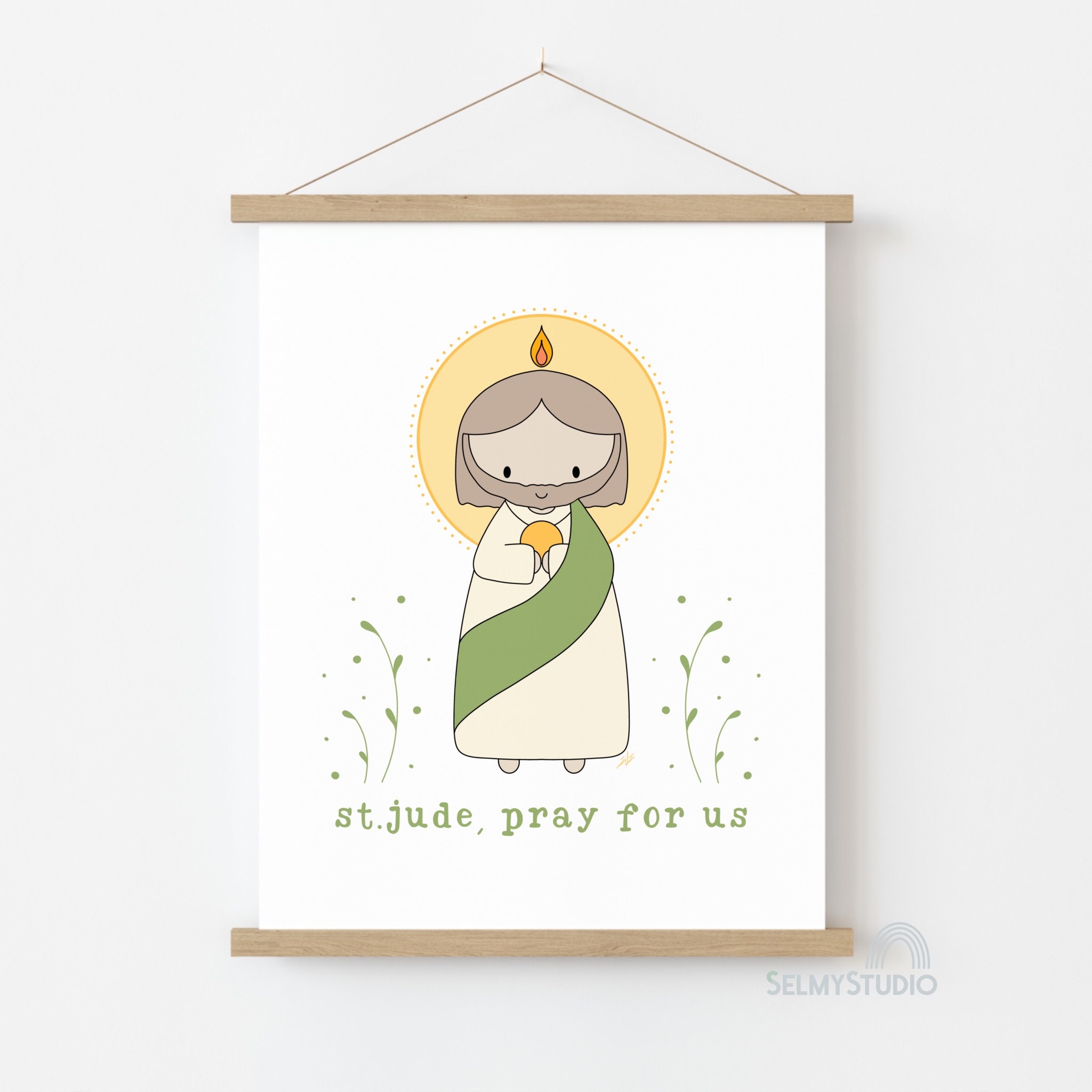 Saint Jude Thaddaeus, Printable Wall Art, Catholic SAINT Art, Saint ...