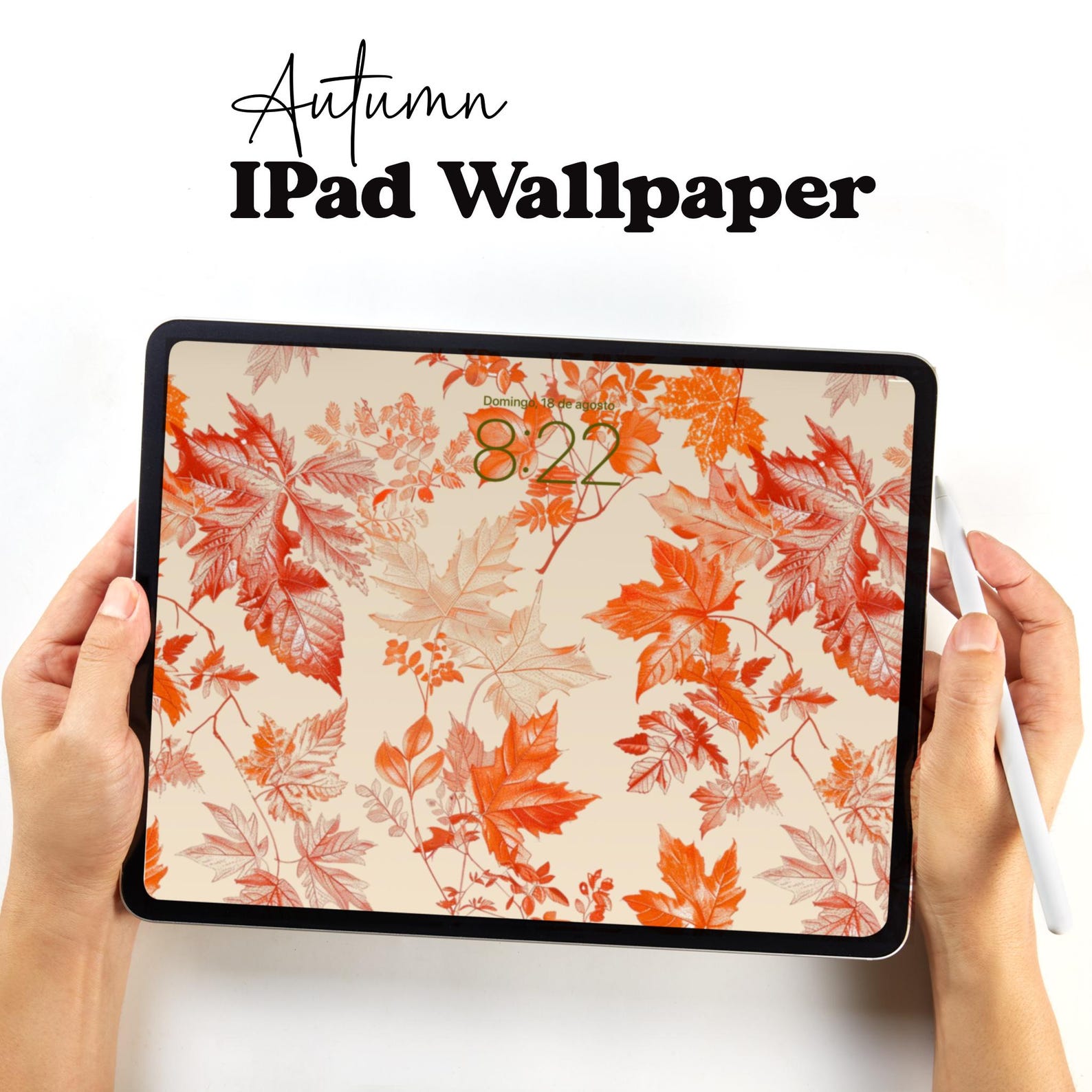 AUTUMN Fall Wallpaper iPad Halloween Aesthetic iPad Wallpaper Orange ...
