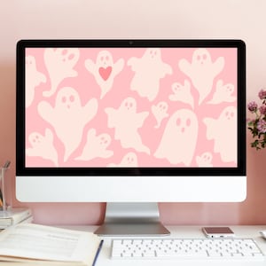 DESKTOP WALLPAPER HALLOWEEN, Set of 2 Pastel Halloween Desktop & Laptop ...