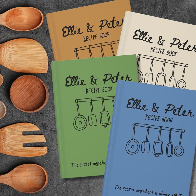 PERSONALIZED RECIPE BOOK Gift for Couples Anniversary Engagement ...