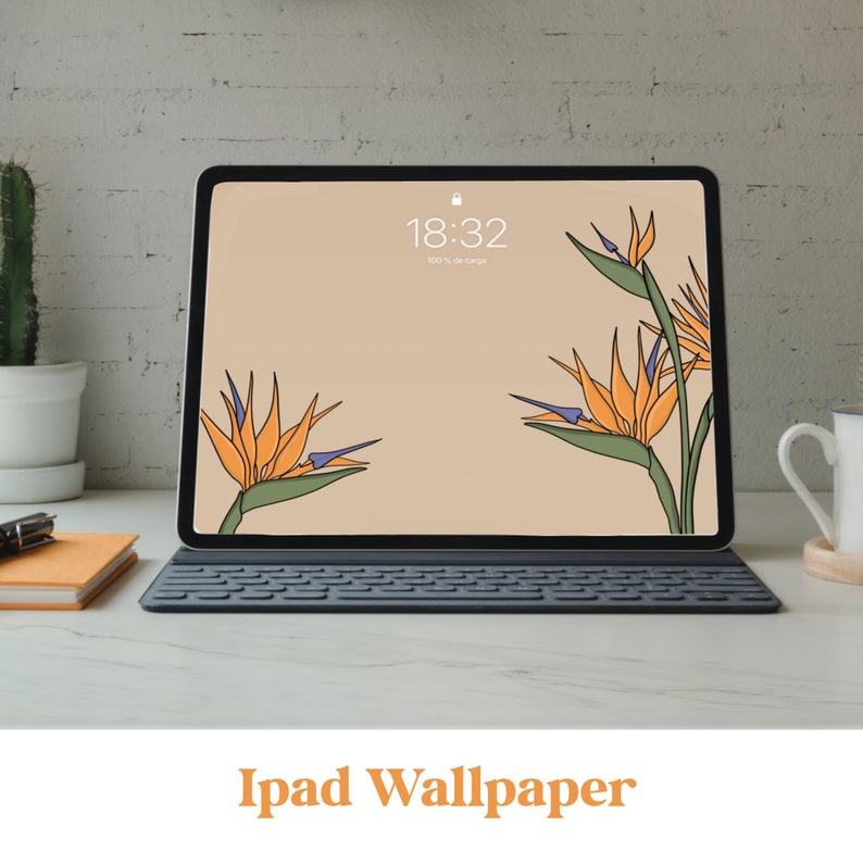Ipad Wallpaper Floral Ipad Wallpaper Beige Ipad Background - Etsy