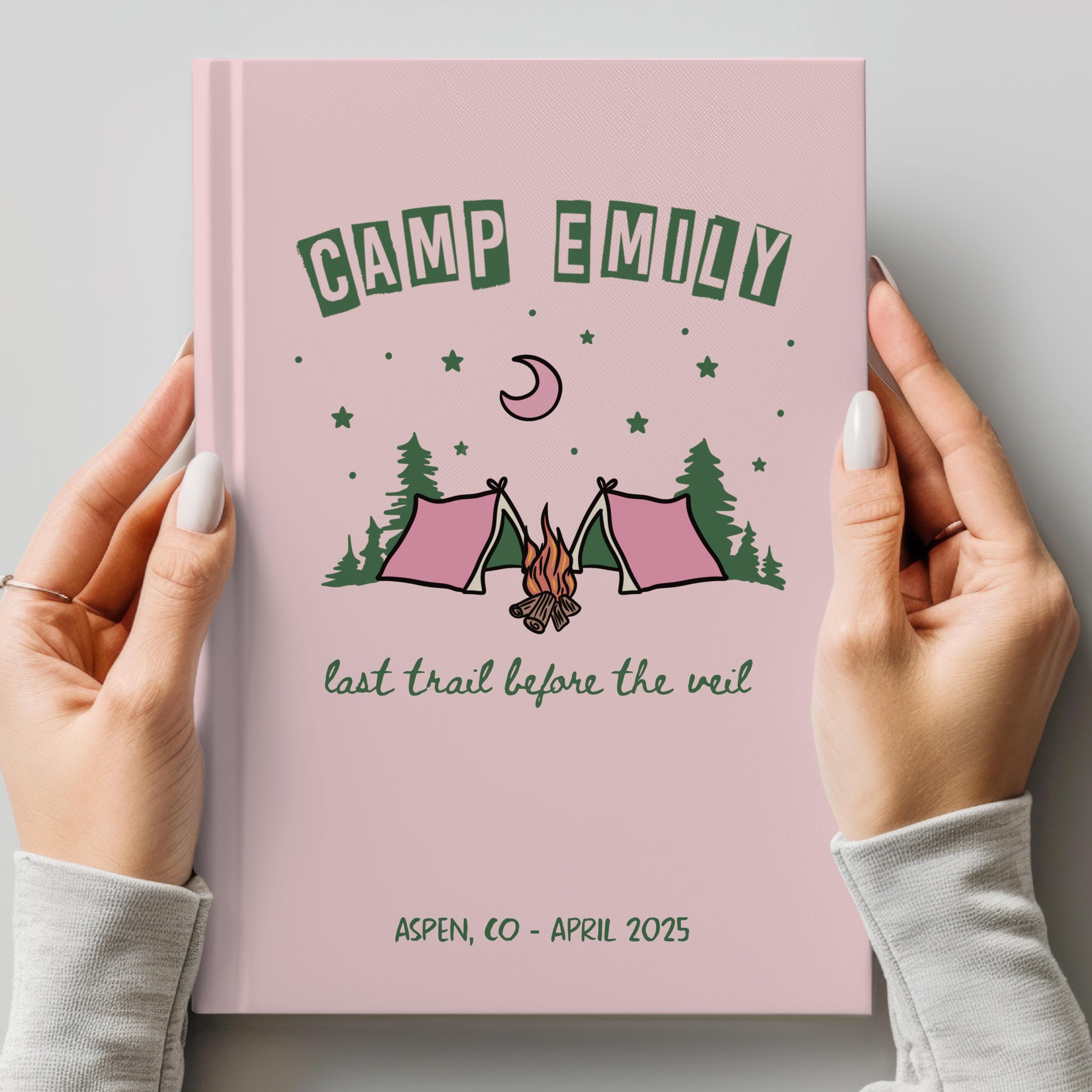 CUSTOM CAMP BACHELORETTE Party Book Photo Album Guest Book Custom Name ...