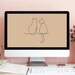 Desktop Wallpaper Line Art Neutral Laptop Wallpaper MacBook - Etsy