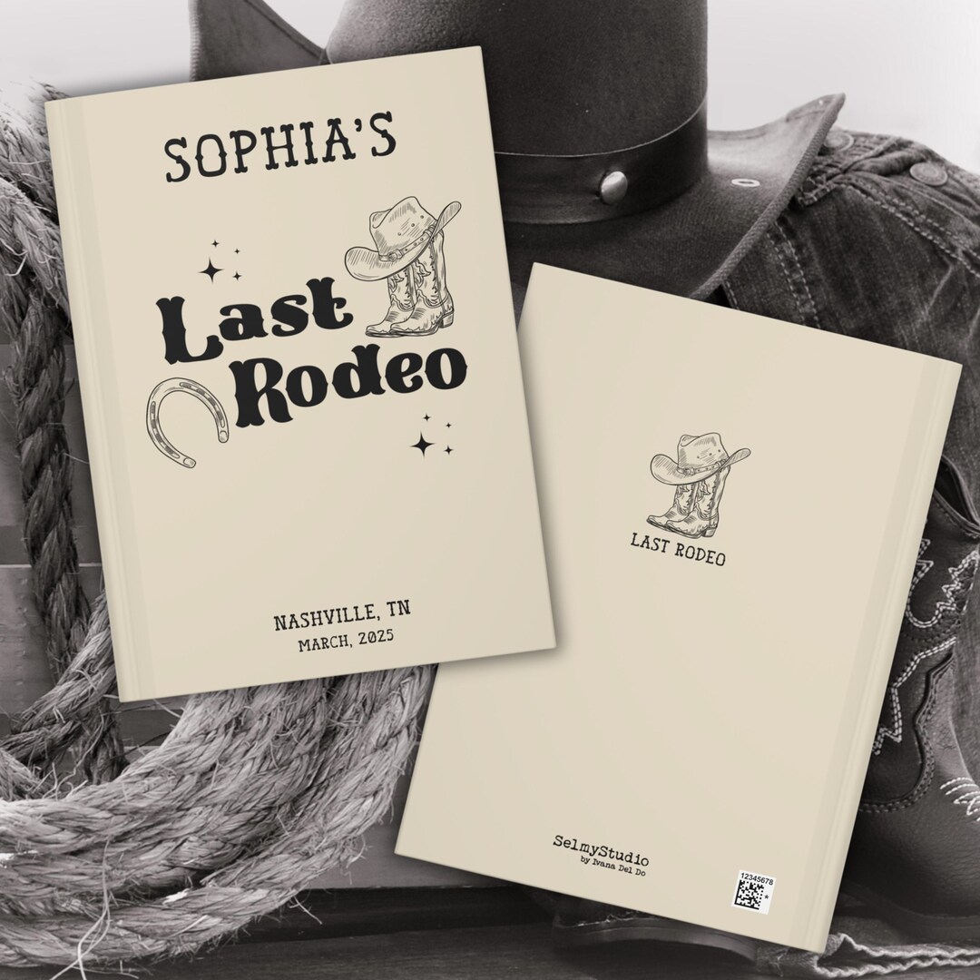 BACHELORETTE Party Photo Guest Book LAST RODEO Memory Book Bachelorette ...