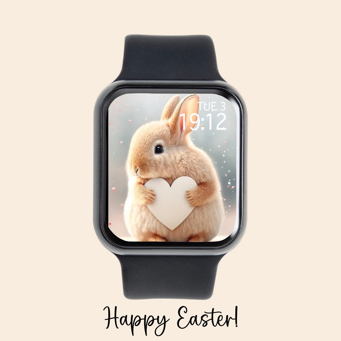 Bunny Apple Watch Face EASTER Bunny Watch Face Wallpaper - Etsy
