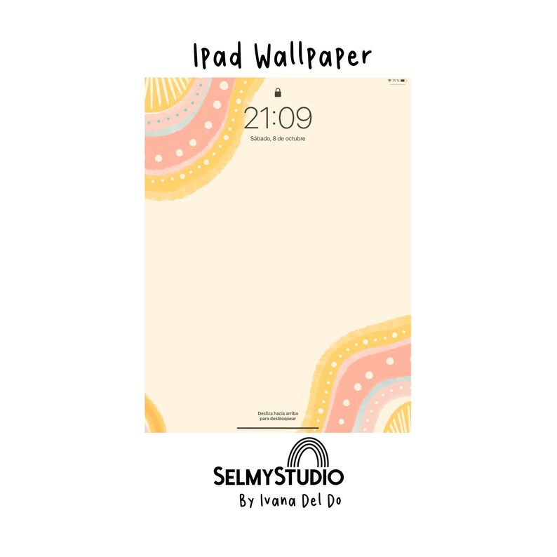 Neutral Beige Rainbow Ipad Wallpaper Rainbow Ipad Wallpaper - Etsy