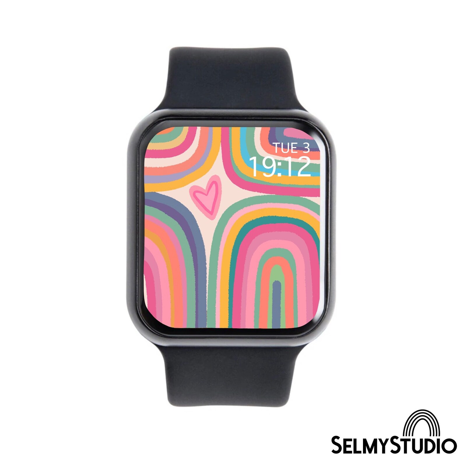 Apple Watch Face Wallpaper Apple Watch Face RAINBOW Apple - Etsy