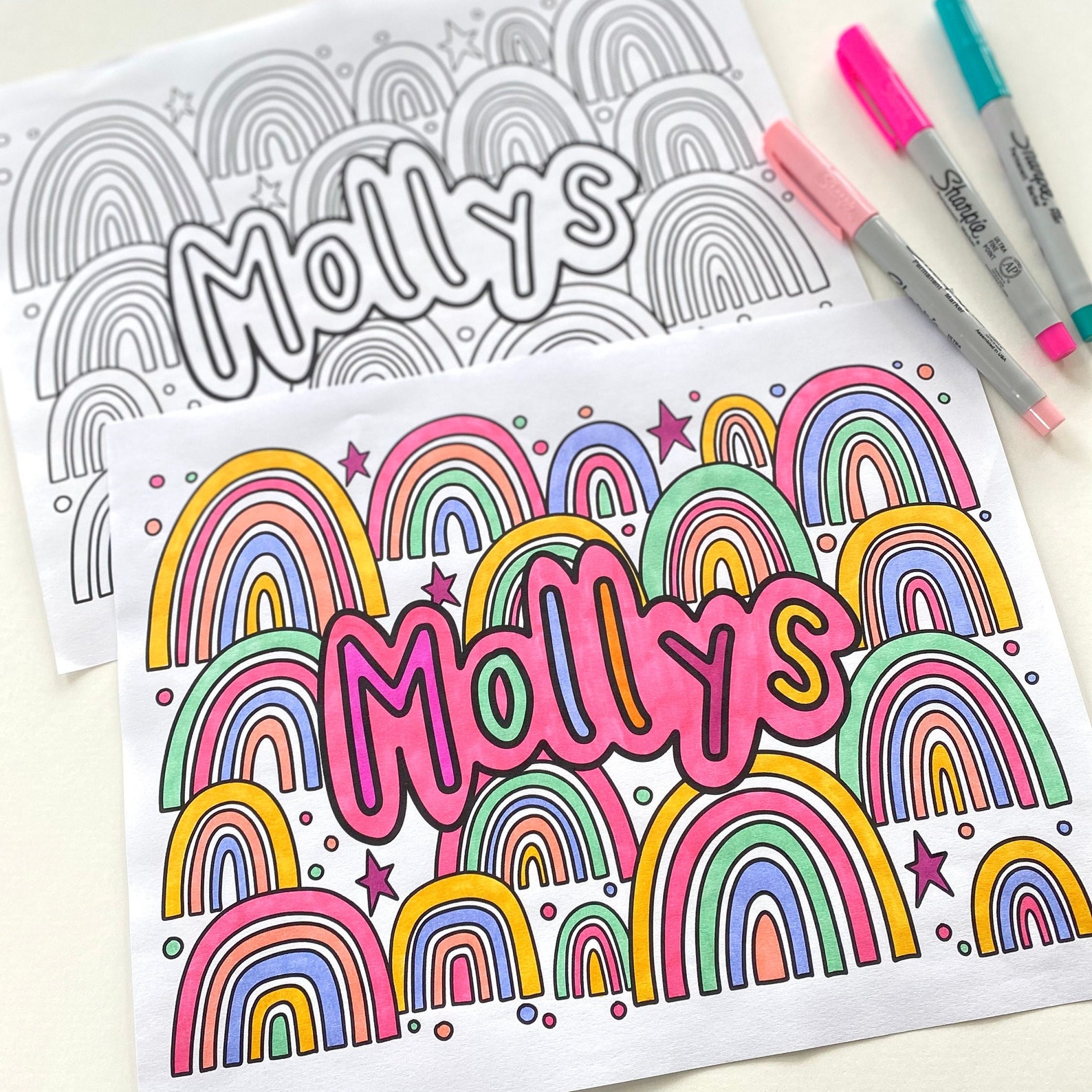 Personalized COLORING PAGE Name Coloring Page Kids Coloring - Etsy