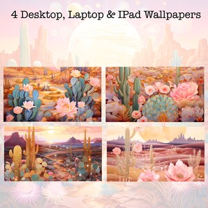 Cactus Desktop Wallpaper Botanical Wallpaper Aesthetic Cactus Lover ...